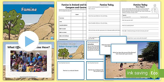 Fifth/Sixth Class Geography Famine Pack (teacher made)