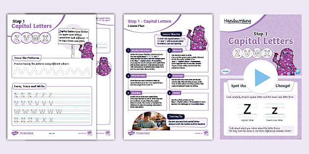 Twinkl Handwriting Scheme: Step 1 Monster Capitals Pack