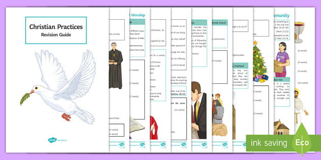 Christian Practices: Revision Guide (teacher made) - Twinkl