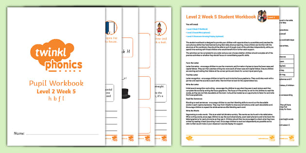Twinkl Phonics: Level 2: Week 5 Workbook (Lehrer gemacht)