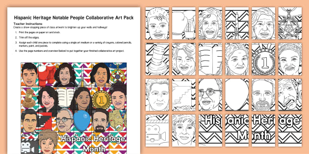 Hispanic Heritage Month Art Activity | Notable People
