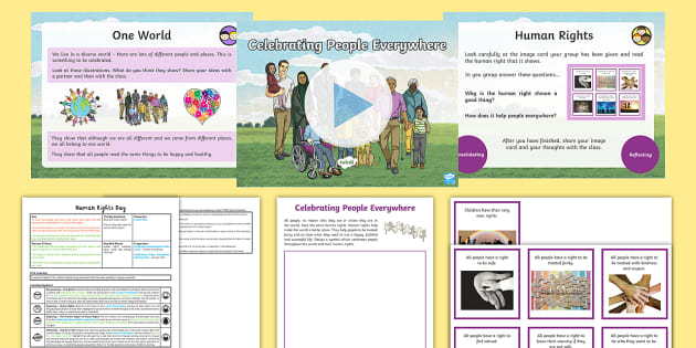 Human Rights Day - KS2 - Celebrating People Everywhere Lesson Pack