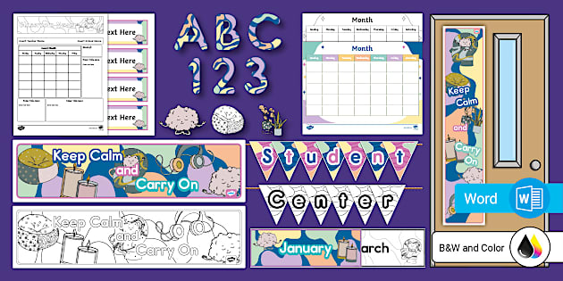 3rd Grade Calm Colors Classroom Decor Pack | Twinkl USA