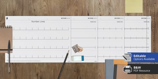 Editable Blank Number Lines (Teacher-Made) - Twinkl