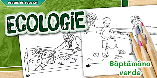Desene ecologice de colorat - Desene cu protejarea mediului