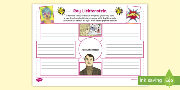 Roy Lichtenstein Mind Map,Roy Lichtenstein (teacher made)
