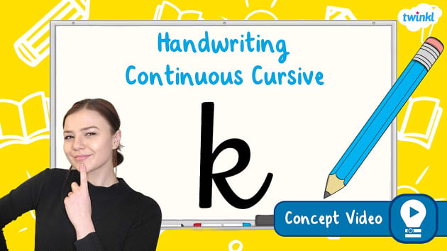 FREE! - The Letter 'k' | Cursive Handwriting Concept Video