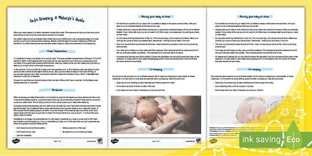 Safe Sleeping: A Midwife’s Guide (teacher made) - Twinkl
