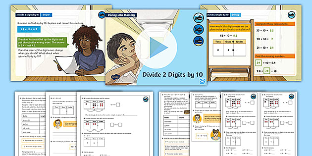 👉 White Rose Maths Compatible Year 4: Divide 2-Digits by 10