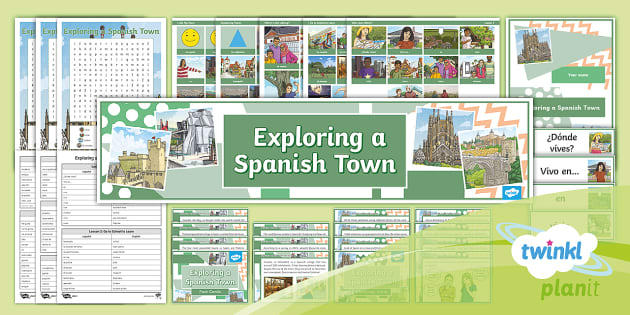 👉 Planit Year 6 Spanish Display: Exploring a Spanish Town