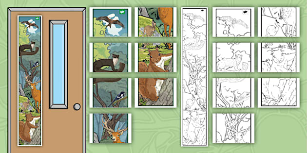 * NEW * Woodland Vertical Door Banner (professor feito)