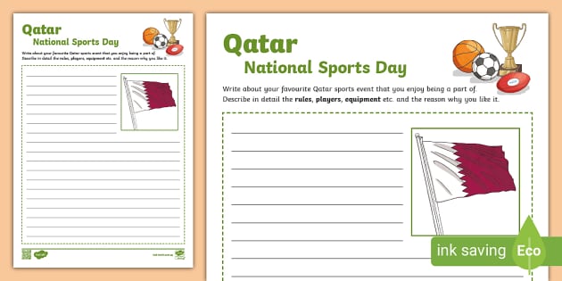My Favourite Qatar National Sports Day Event (teacher made)
