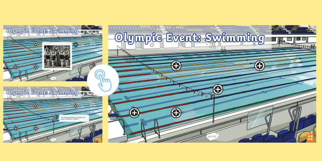 Olympic Swimming Interactive Click and Learn Interactive Game