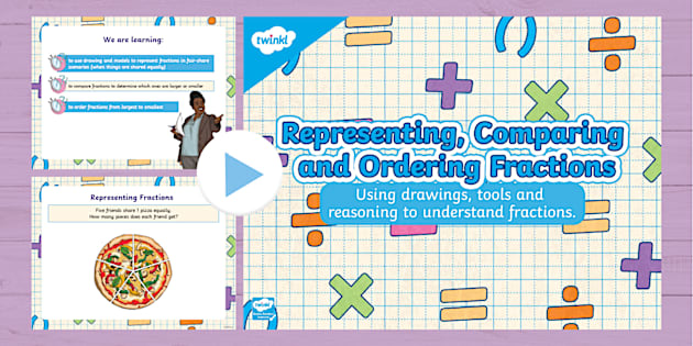 Representing, Comparing and Ordering Fractions PowerPoint Representing, Comparing and Ordering Fractions PowerPoint