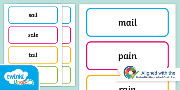 Linguistic Phonics Stage 5/6 Phase 3b 'ay' Sound Word Cards