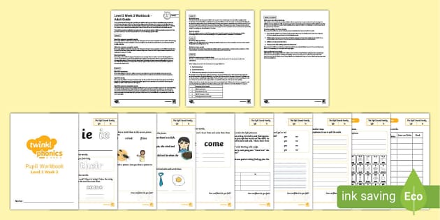 Level 5 Week 3 Phonics Workbook - Primary Resources - Twinkl