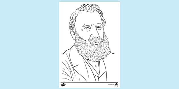 George James Symons Portrait Colouring Sheet (teacher made)