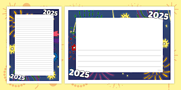 2025 Page Borders (teacher made) - Twinkl