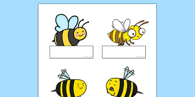 Bumble Bee Name Tags