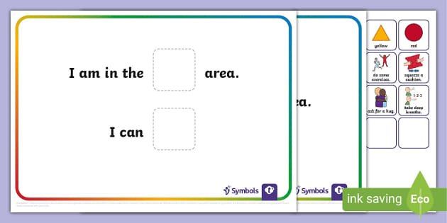 Twinkl Symbols: Areas of Self-Regulation Communication Board