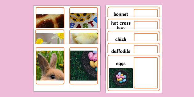 Workstation Photo to Photo Easter Matching Activity Pack