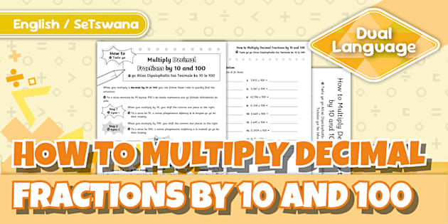 How to Multiply Decimal Fractions by 10 and 100 Setswana