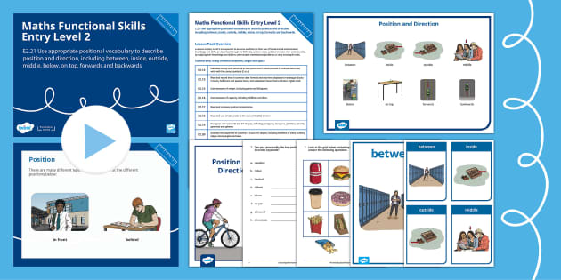 Maths Functional Skills Entry Level: 2.21 Use Appropriate Positional