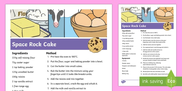 Space Rock Cakes Recipe (Hecho por educadores) - Twinkl