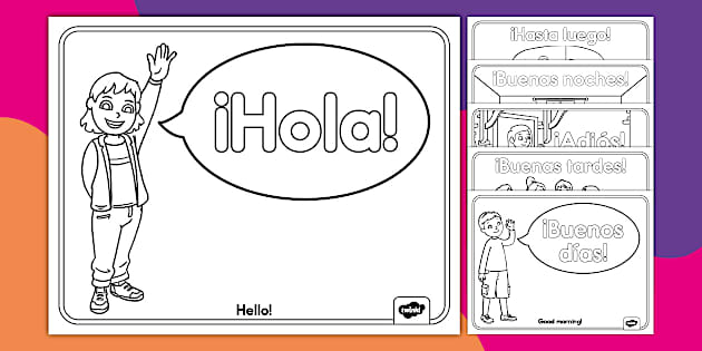 greetings coloring pages