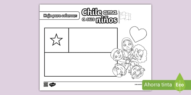 Hoja para colorerar: Chile ama a sus niños (Teacher-Made)