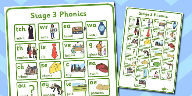 Active Literacy Phonics Programme Stage 3 Large Poster 4xA4