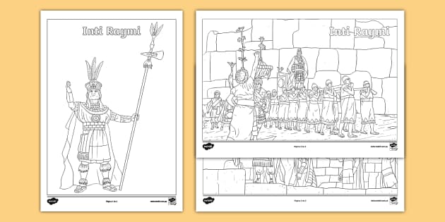 Hojas de colorear: Inti Raymi - Twinkl