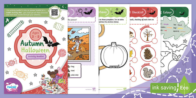 Autumn & Halloween Activity Booklet (Ages 3 - 5)