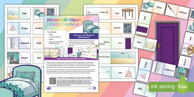 Household Objects Matching Dominoes Game for Learners of EAL Household Objects Matching Dominoes Game for Learners of EAL