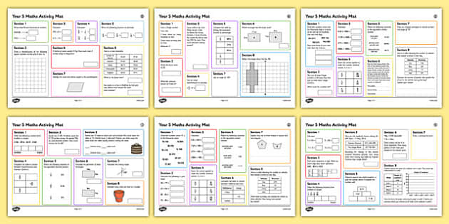 Year 5 Summer 2 Maths Activity Mats (teacher made) - Twinkl