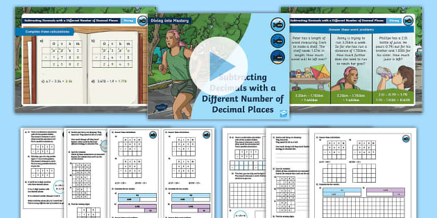 👉 Support White Rose Y5 Subtracting Decimals with Different DP