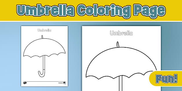 Umbrella Coloring Page