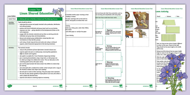Linen Shared Education Lesson Plan 2 (teacher made) - Twinkl