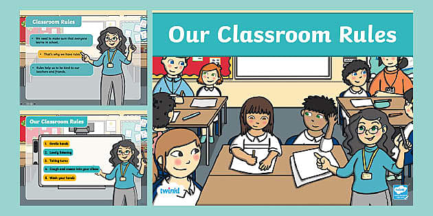 Classroom Rules PowerPoint teacher Made Twinkl