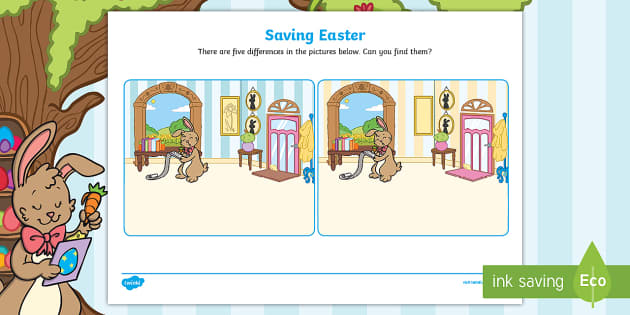 Saving Easter Spot the Difference Activity | Primary Level