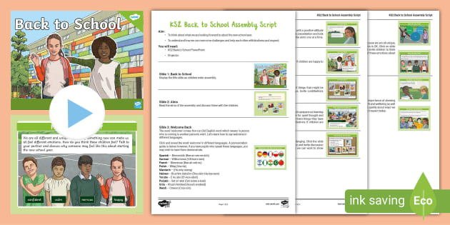 KS2 Back To School Assembly Pack (teacher made) - Twinkl