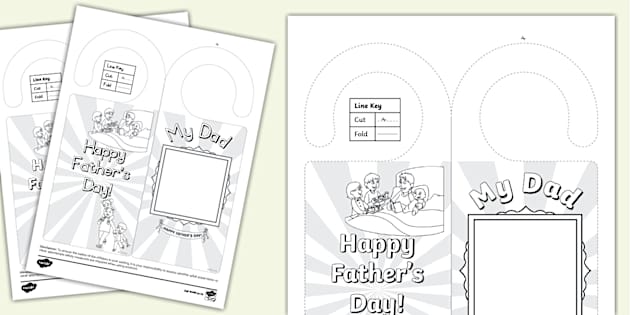 My Dad Door Hanger Worksheet (Teacher-Made) - Twinkl