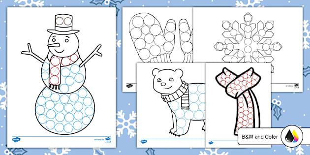 dot to dot winter coloring pages