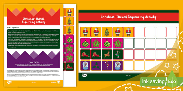 Christmas-Themed Sequencing Activity - Twinkl