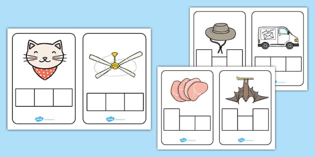 CVC Words Phoneme Frames (Hecho por educadores) - Twinkl