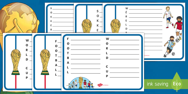 Football World Cup Acrostic Poem Pack English/Afrikaans