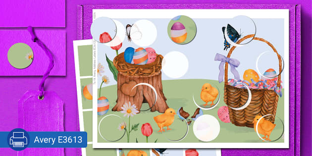 Easter Eggs | Fix the Picture Sticker Activity - Twinkl