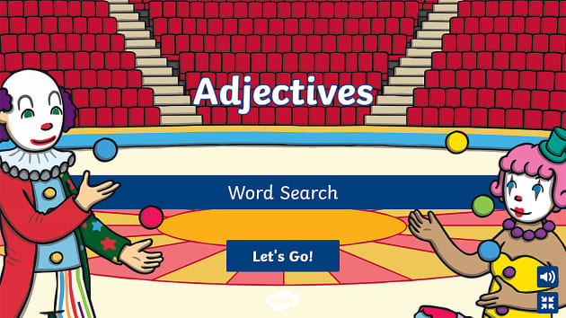 Adjectives Interactive Word Search Twinkl