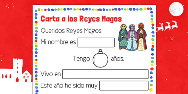 Carta a los Reyes Magos Spanish