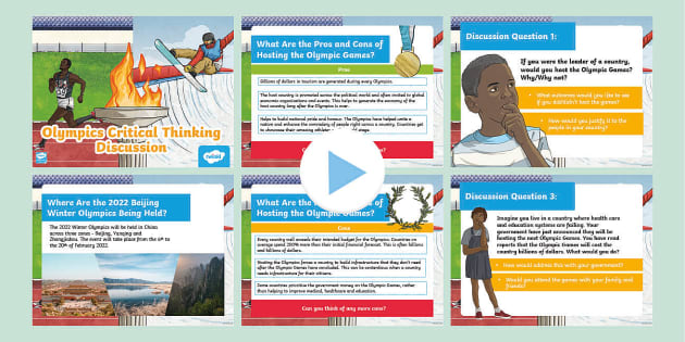 Winter Olympics Critical Thinking Discussion PowerPoint